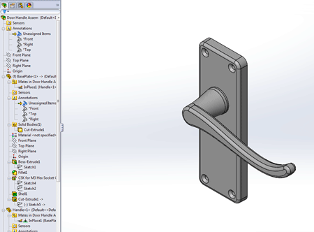 Expanding and Collapsing all Components in the SOLIDWORKS Model Tree