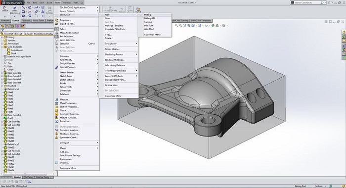 Benefits of having a fully integrated CAM package within Solidworks