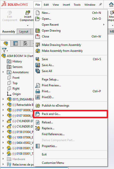 How to Create a Pack & Go in SOLIDWORKS
