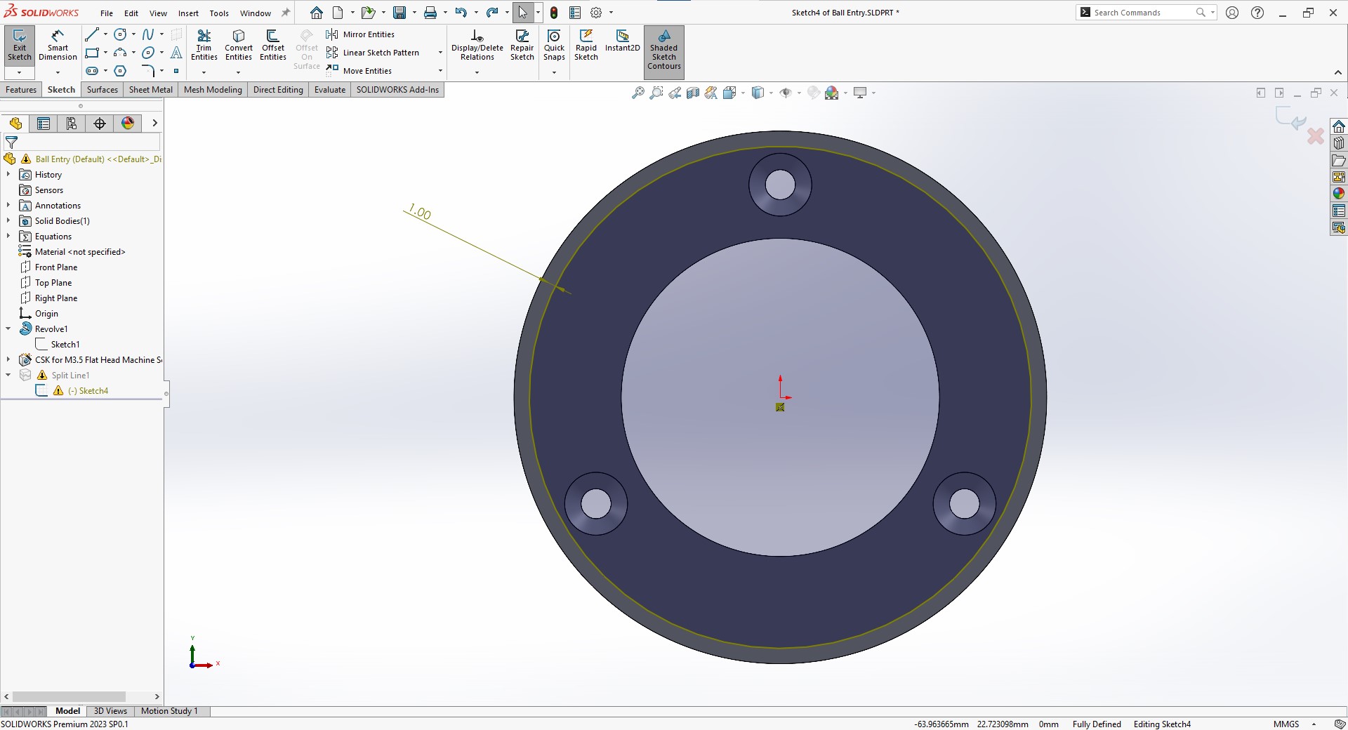 Why are SOLIDWORKS Dimensions Yellow?