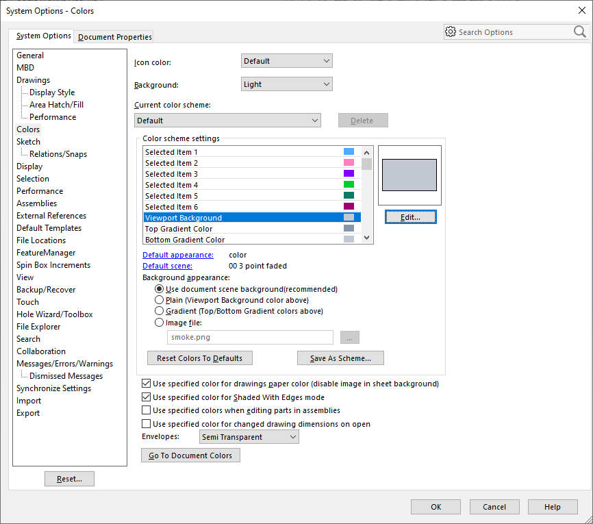 SOLIDWORKS Tips: How to Change Your SOLIDWORKS Background Colour