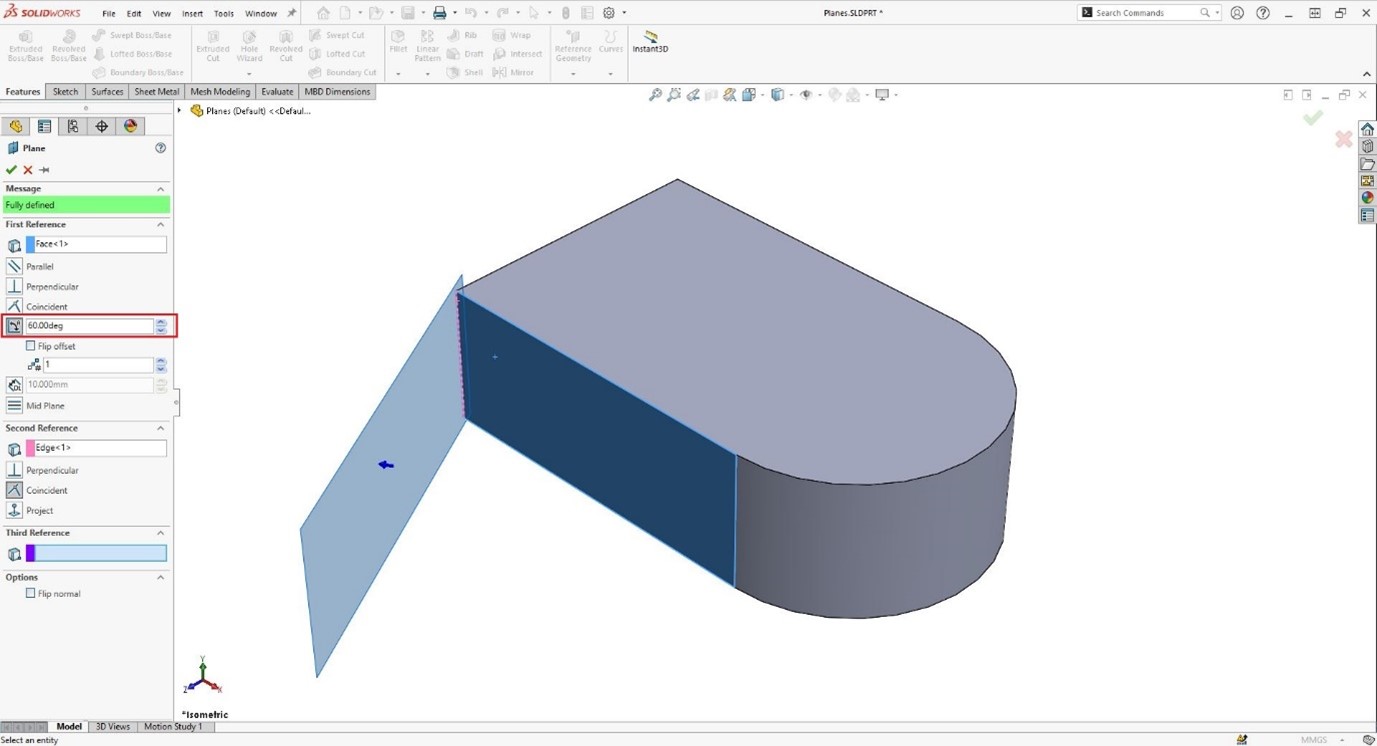 SOLIDWORKS Tips: How to Create Planes in SOLIDWORKS