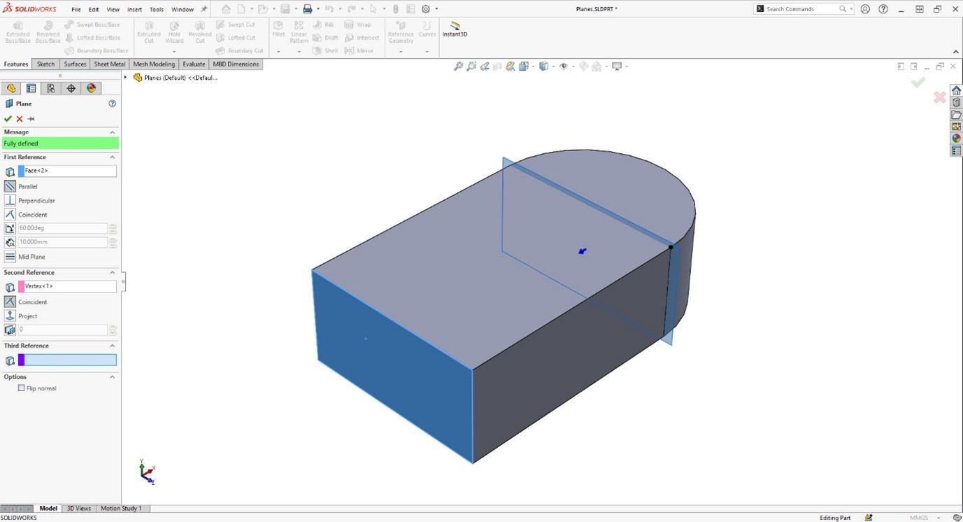SOLIDWORKS Tips: How to Create Planes in SOLIDWORKS