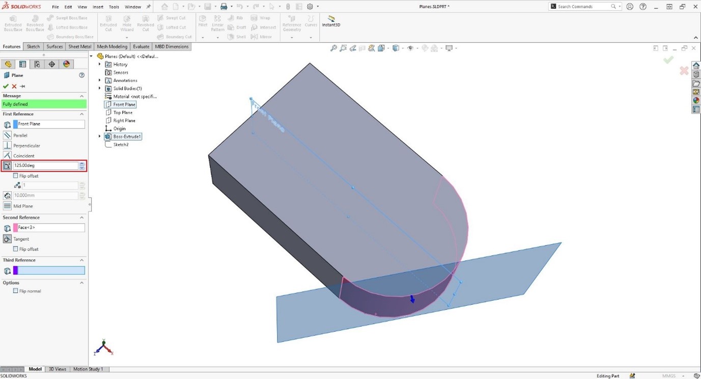 SOLIDWORKS Tips: How to Create Planes in SOLIDWORKS