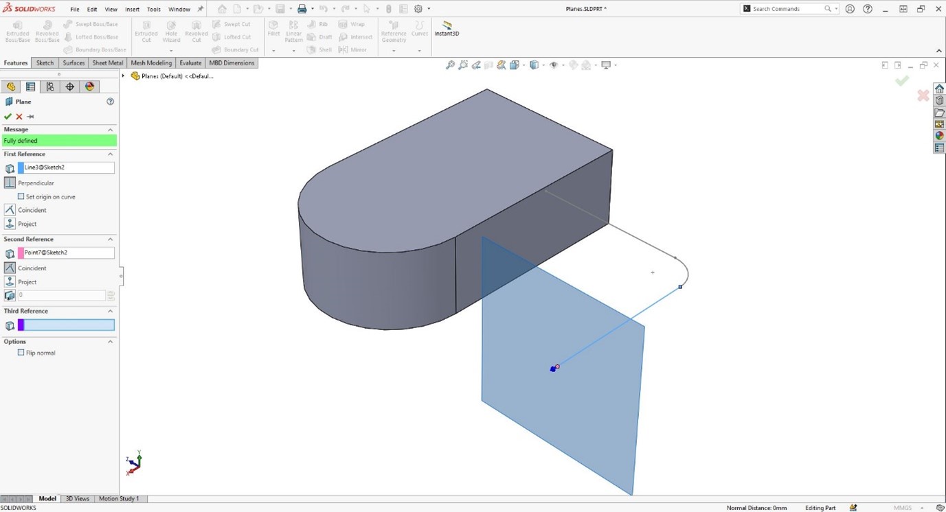SOLIDWORKS Tips: How to Create Planes in SOLIDWORKS