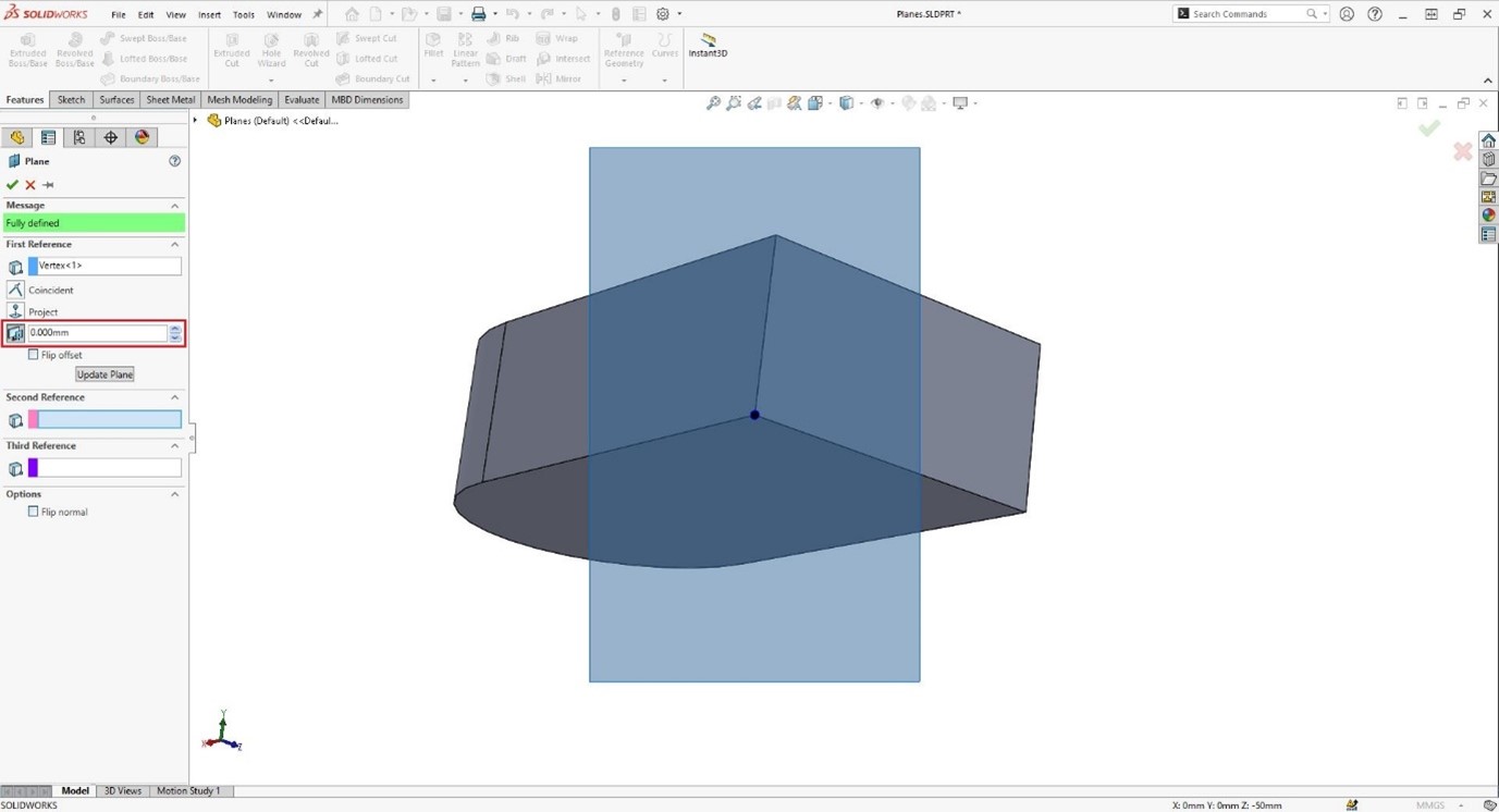 SOLIDWORKS Tips: How to Create Planes in SOLIDWORKS