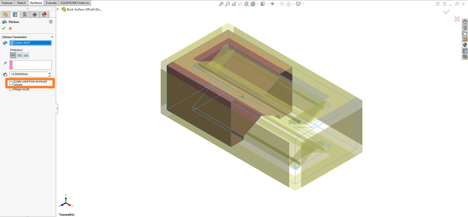 Surface Modelling: How to Convert Surfaces to Solid Bodies in SOLIDWOR
