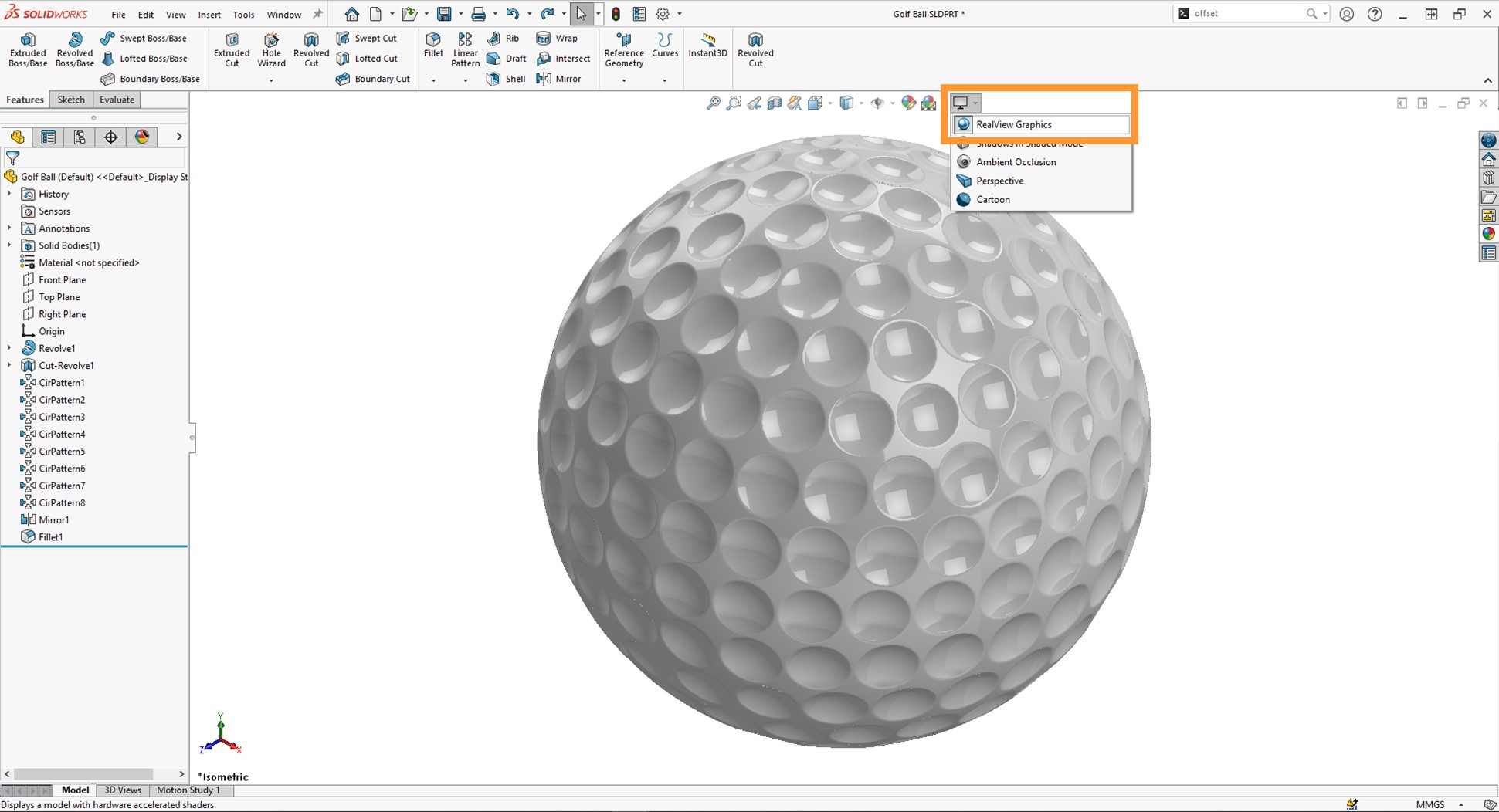 Ryder Cup 2023: How to Model a Golf Ball in SOLIDWORKS