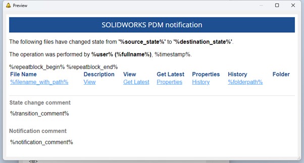 Data Management: How to Customise Notification Templates in SOLIDWORKS