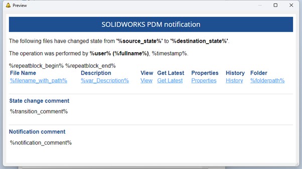 Data Management: How to Customise Notification Templates in SOLIDWORKS