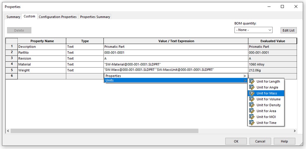 4 Ways to Add Custom Properties in SOLIDWORKS