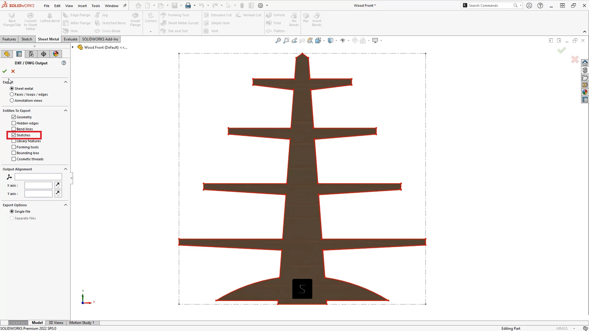 Laser Cut with SOLIDWORKS 2022