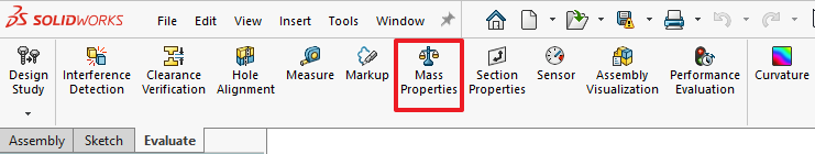 Finding Mass in SOLIDWORKS - Using Mass Properties